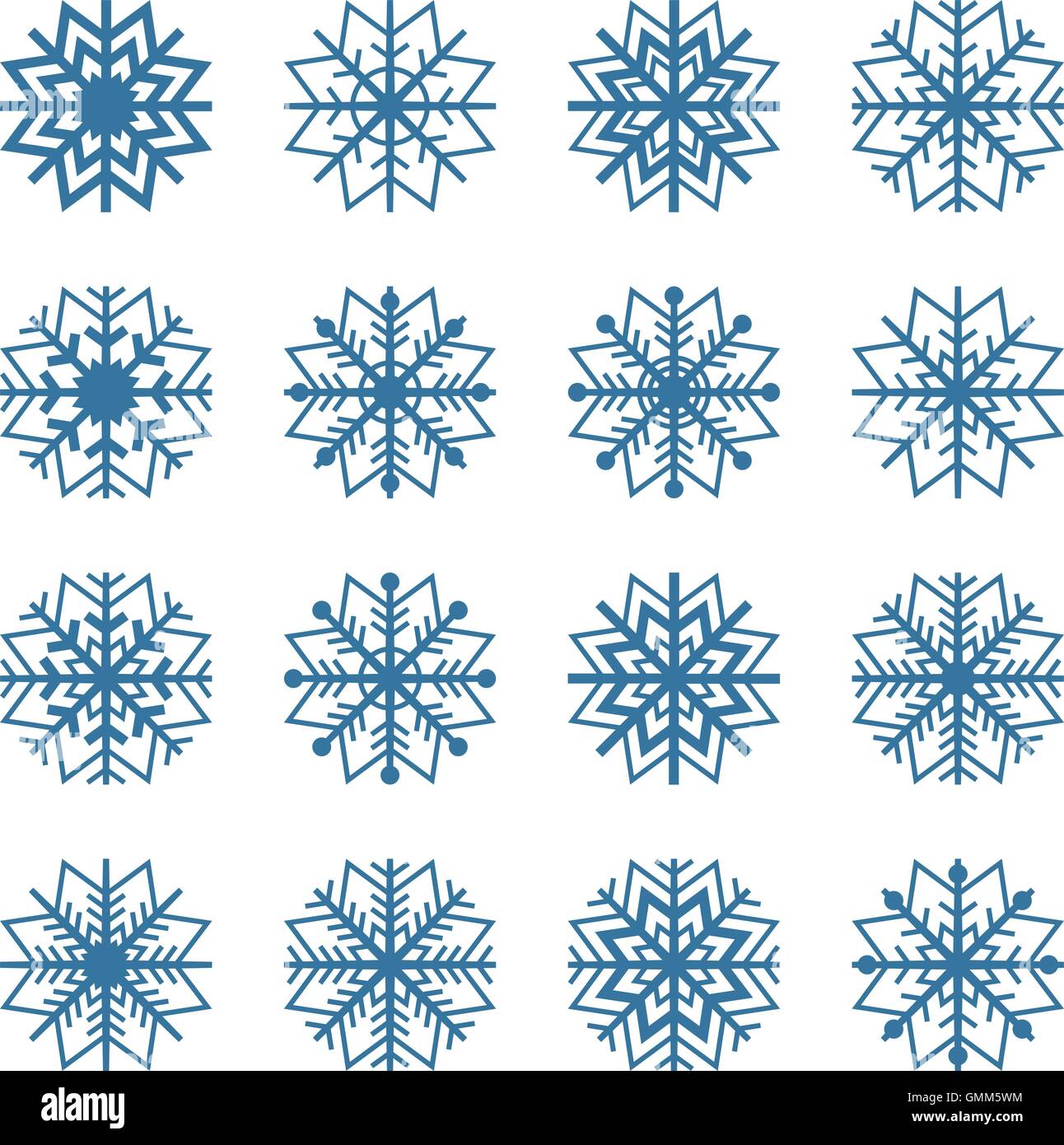 Set of snowflakes, vector illustration Stock Vector Image & Art - Alamy