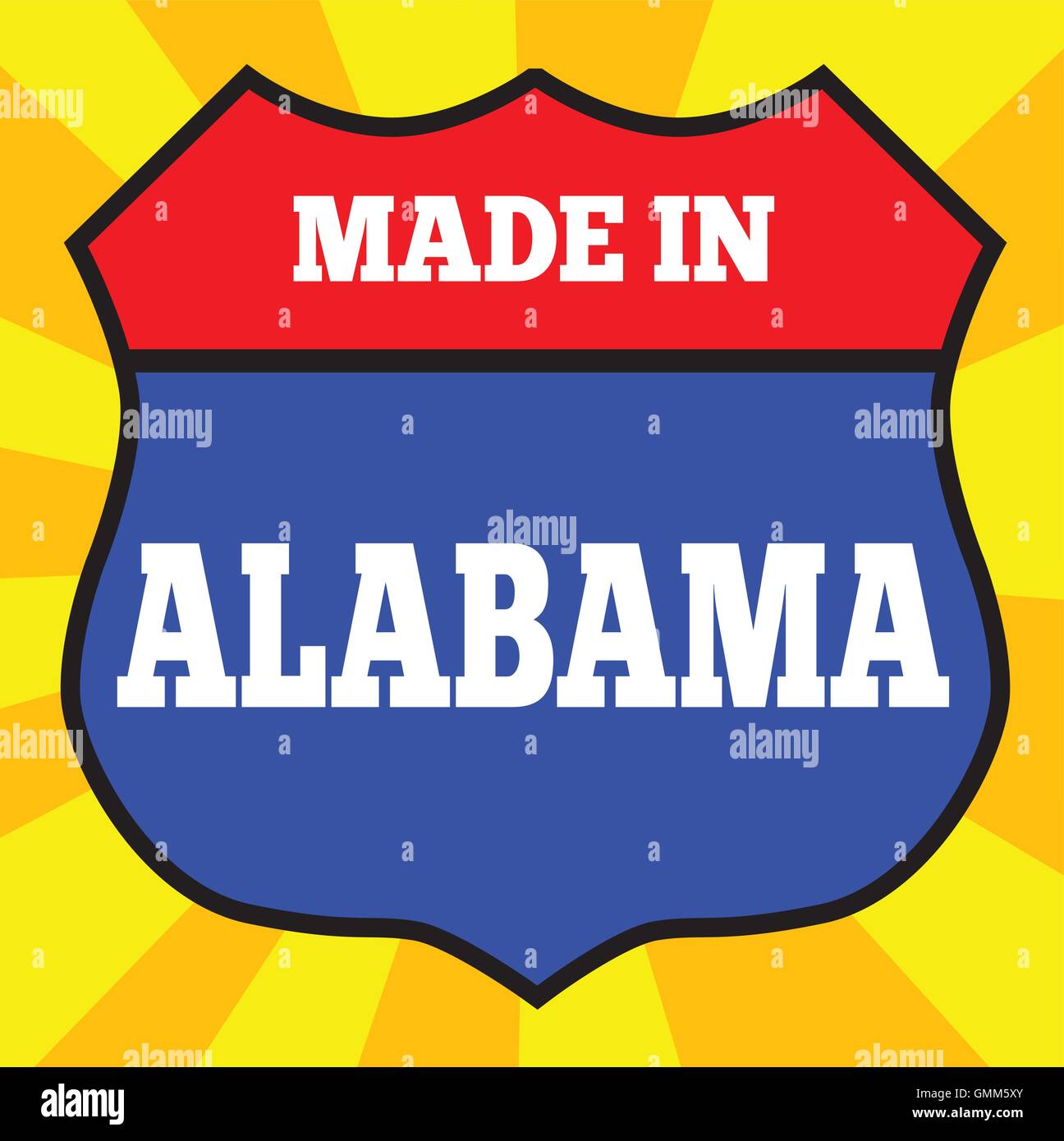 Made In Alabama Shield Stock Vector Image & Art - Alamy