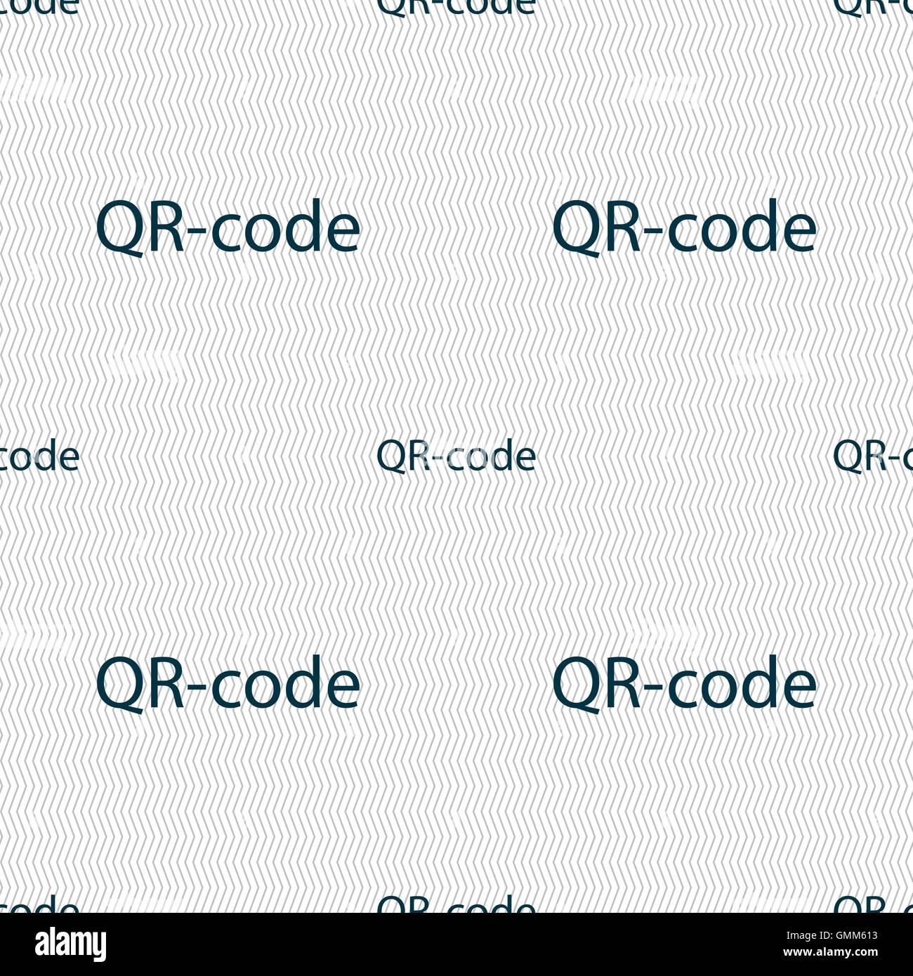 Qr-code sign icon. Scan code symbol. Seamless abstract background with ...
