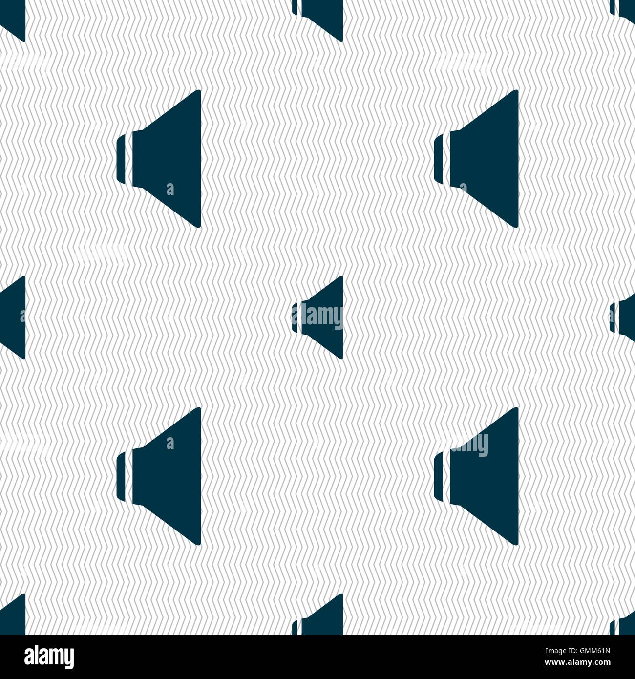 Speaker volume sign icon. Sound symbol. Seamless abstract background ...