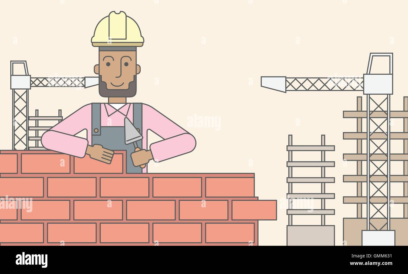 Bricklayer and hard hat hi-res stock photography and images - Alamy