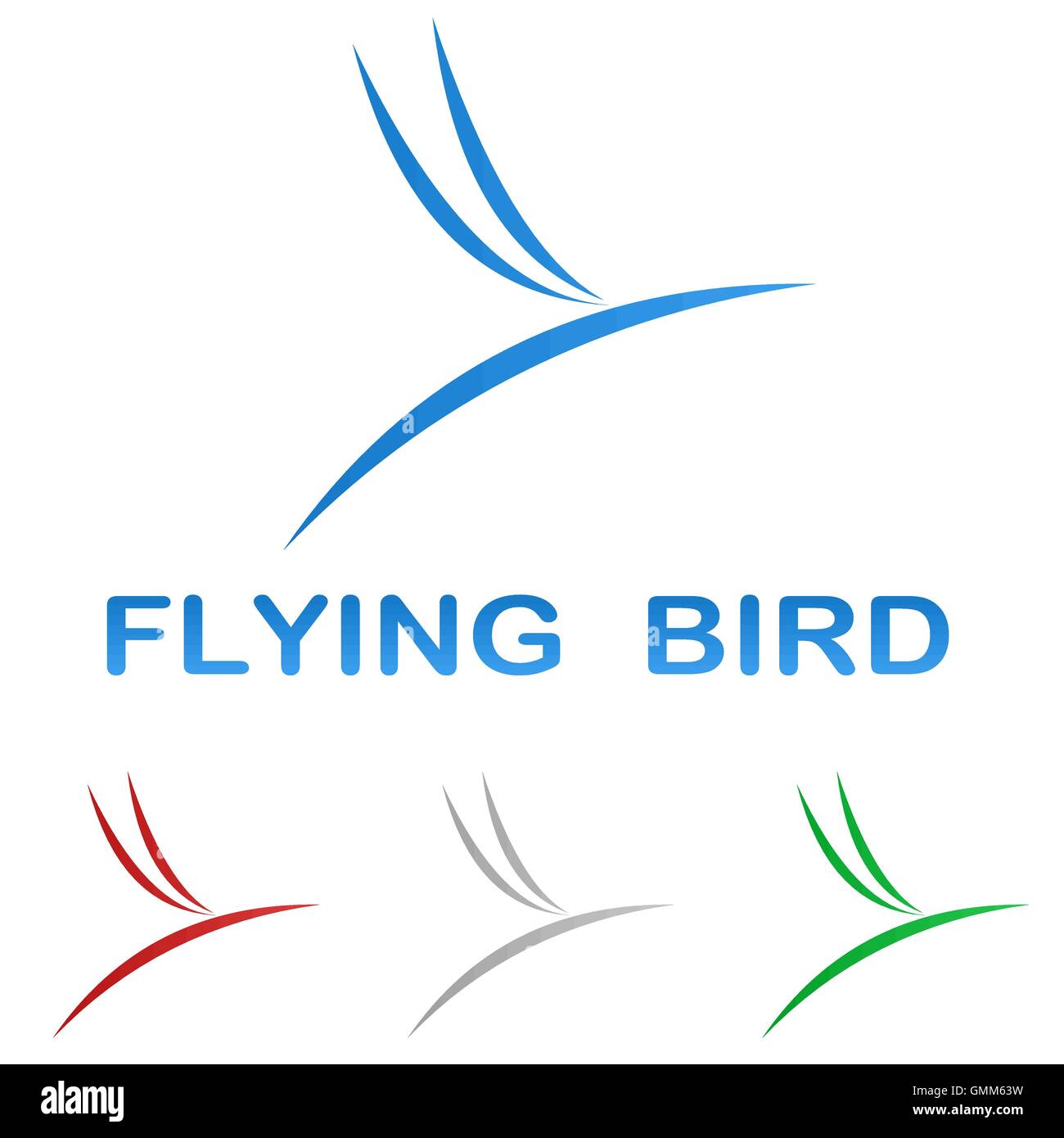 Stylized flying bird logo design Stock Vector Image & Art - Alamy