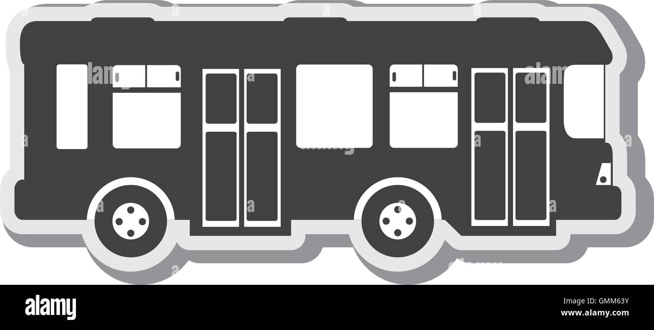 urban bus vehicle silhouette Stock Vector Image & Art - Alamy