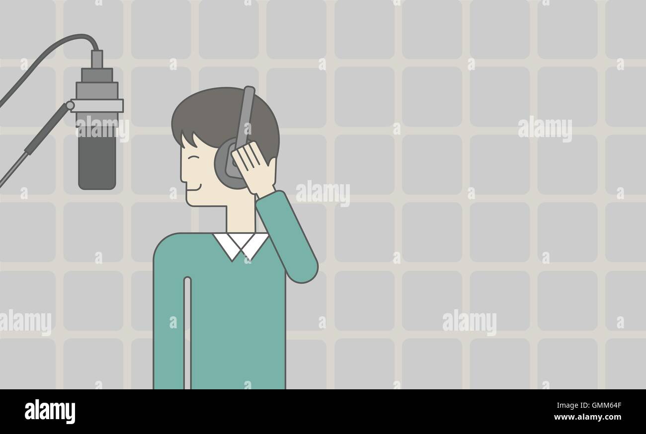 Singer in studio Stock Vector Image & Art - Alamy