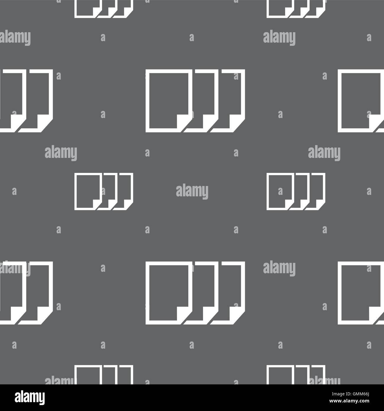 Copy file sign icon. Duplicate document symbol. Seamless pattern on a ...