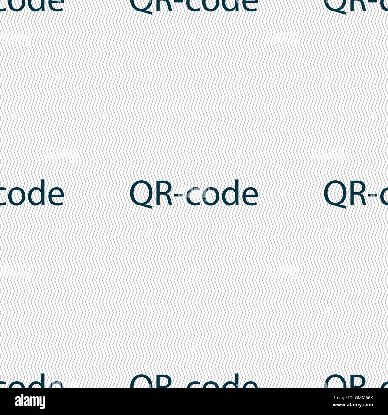 Qr-code sign icon. Scan code symbol. Seamless abstract background with geometric shapes. Vector ...