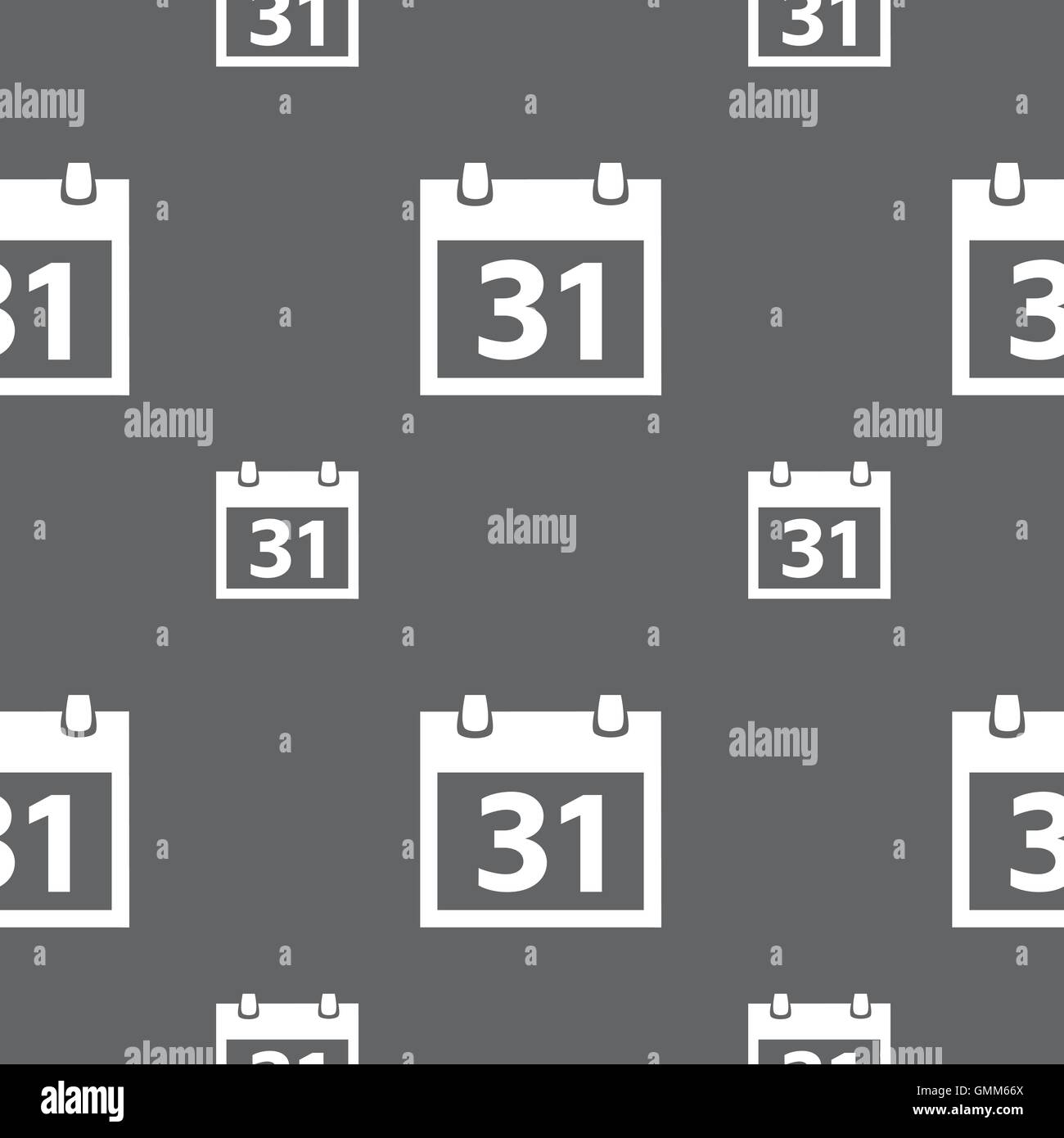 Calendar sign icon. 31 day month symbol. Date button. Seamless pattern ...