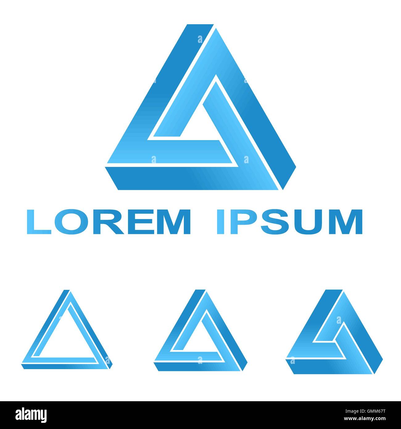 Penrose triangle logo hi-res stock photography and images - Alamy