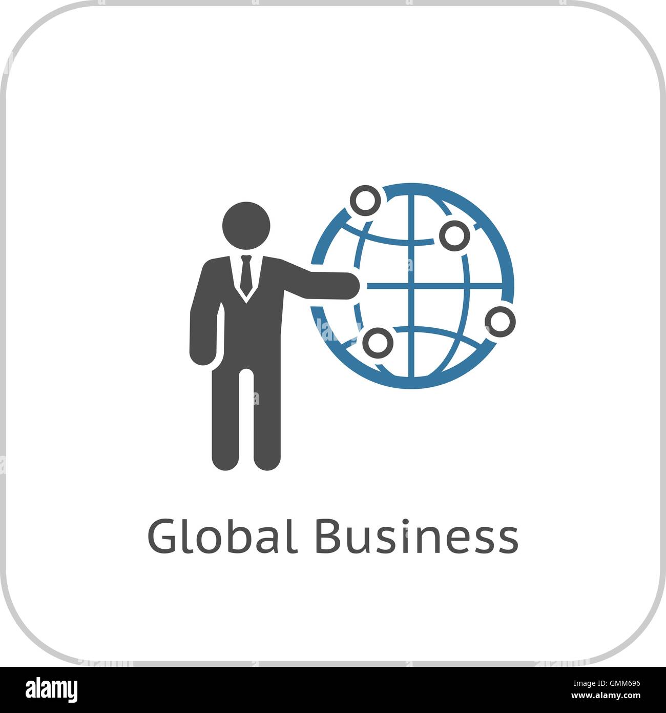 Global Business Icon. Flat Design Stock Vector Image & Art - Alamy