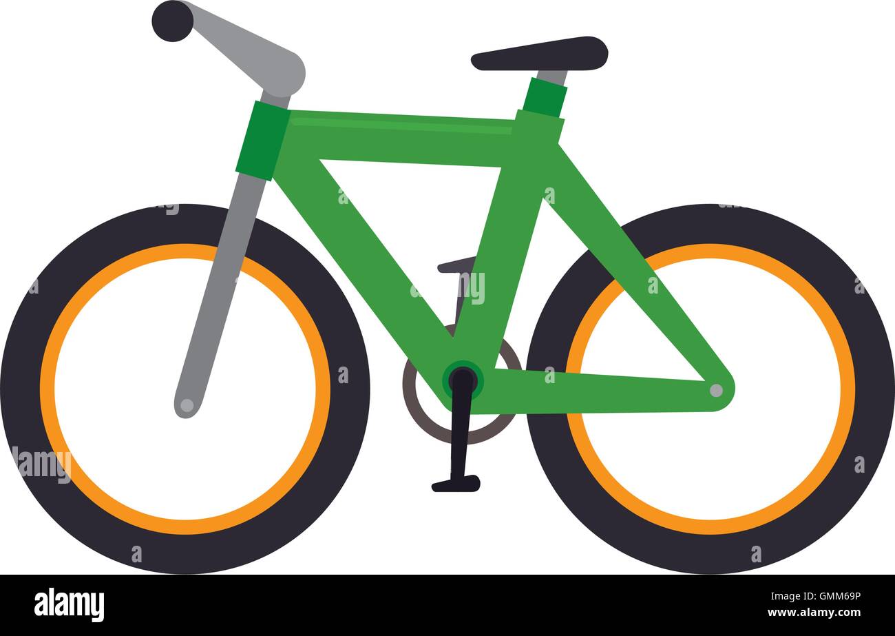 green bicycle vehicle Stock Vector Image & Art - Alamy