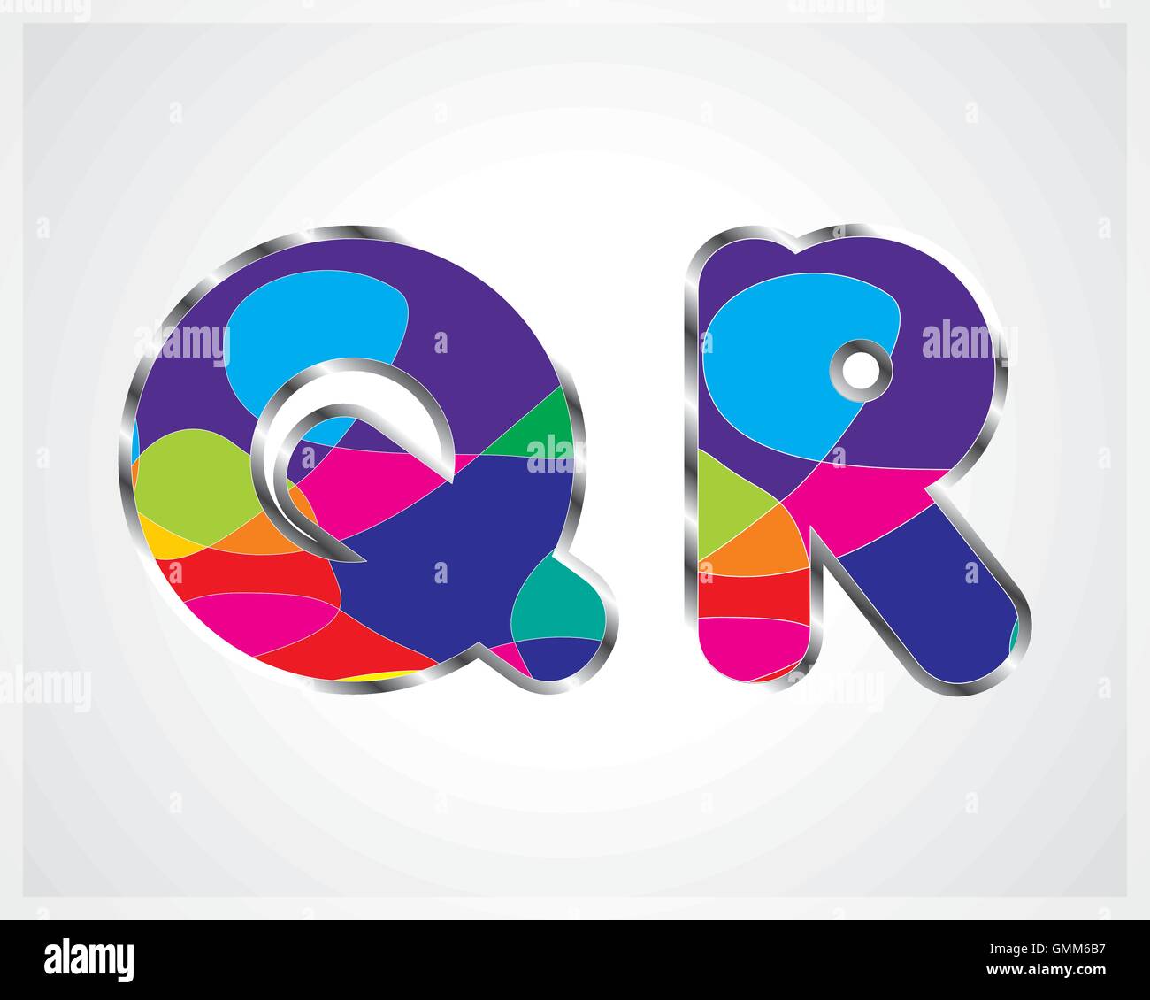 colorful shapes Alphabet Stock Vector Image & Art - Alamy