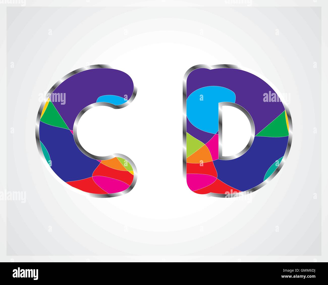 colorful shapes Alphabet Stock Vector Image & Art - Alamy