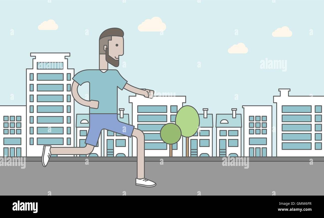 Active caucasian man athlete Stock Vector Images - Alamy