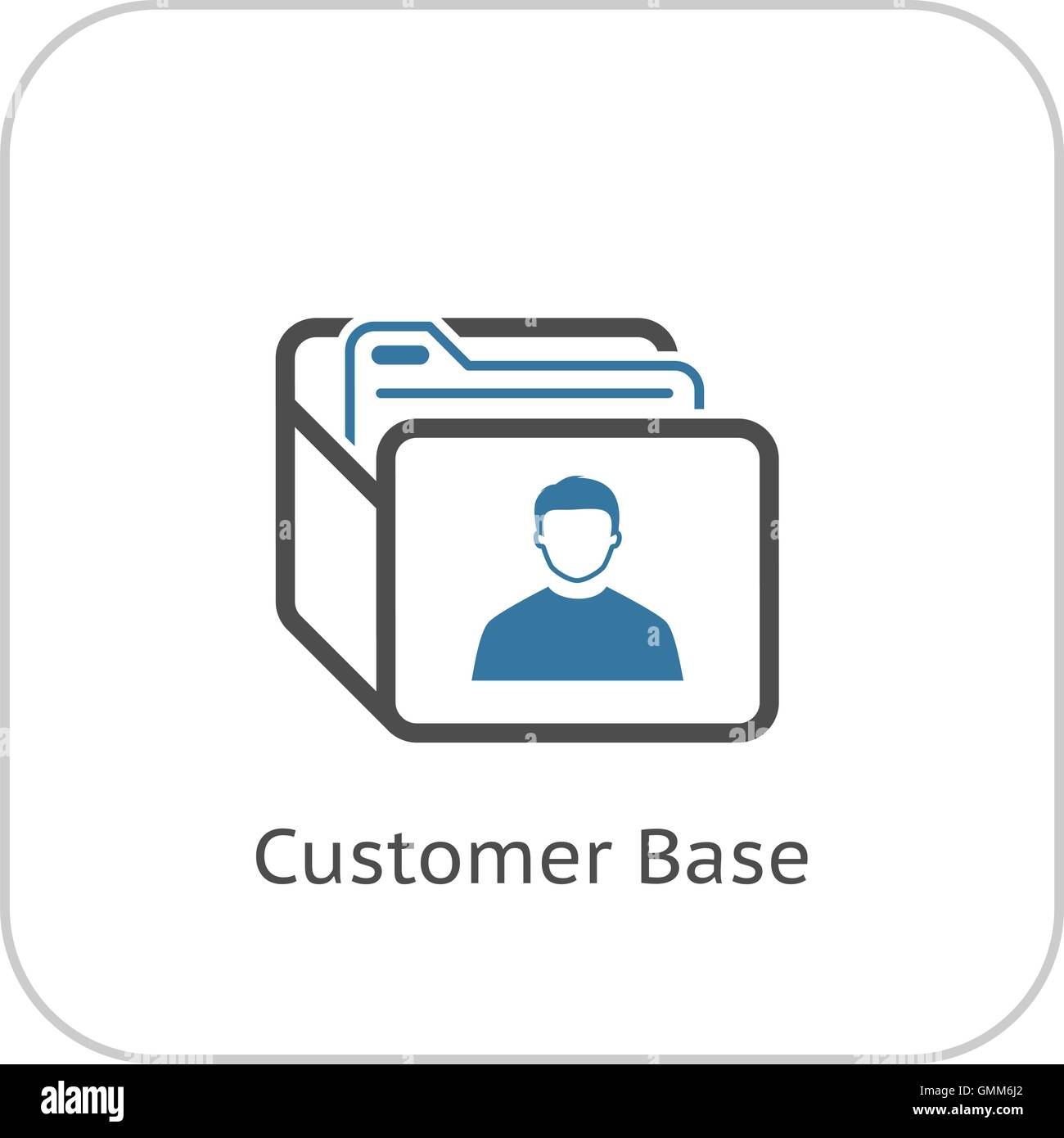 Customer Base Icon. Business Concept. Flat Design Stock Vector Image & Art - Alamy