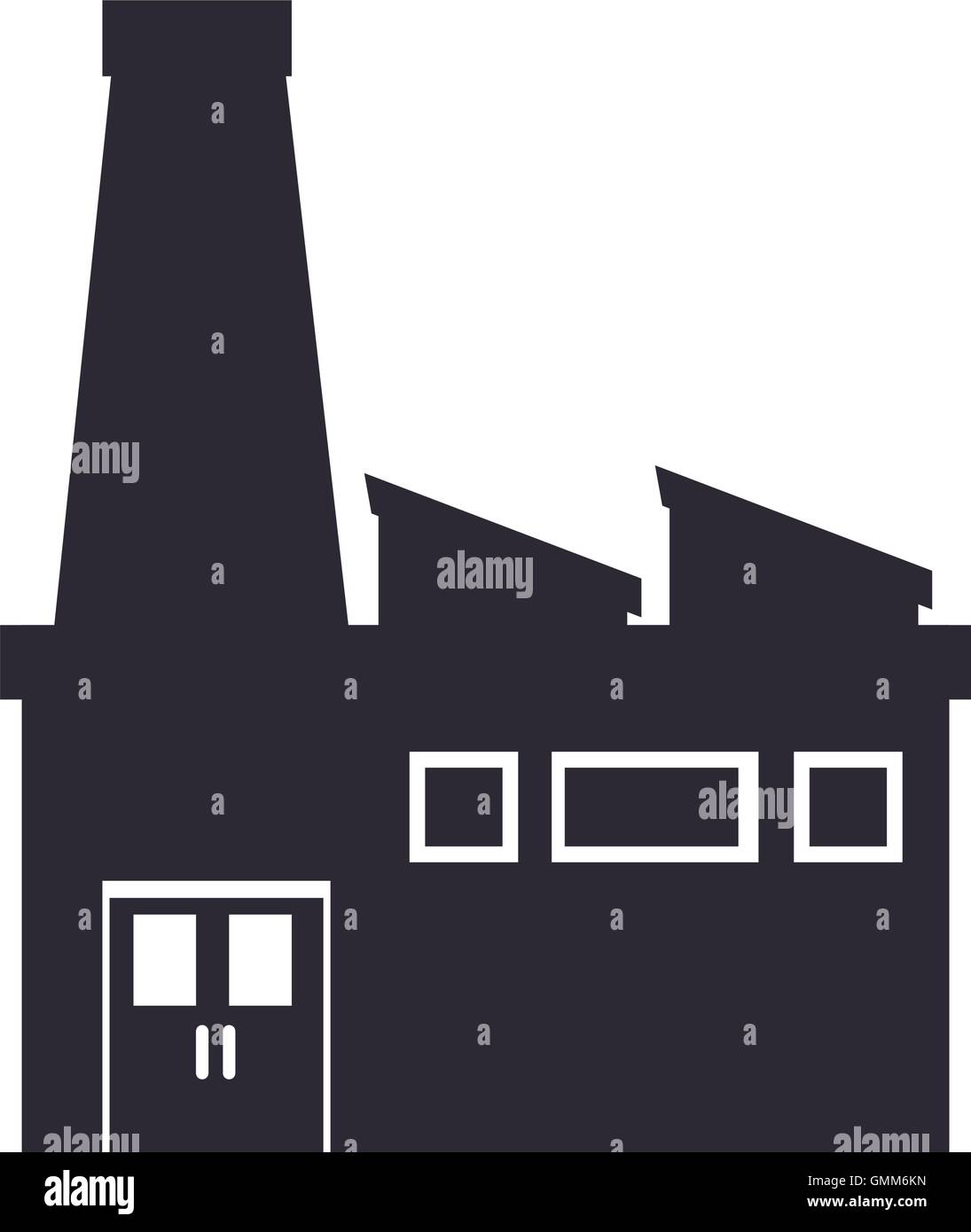 Factory building and industry silhouette Stock Vector Image & Art - Alamy