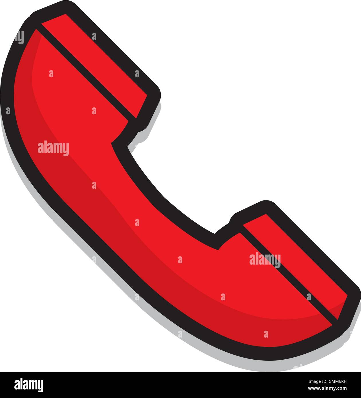 red telephone handset Stock Vector Image & Art - Alamy