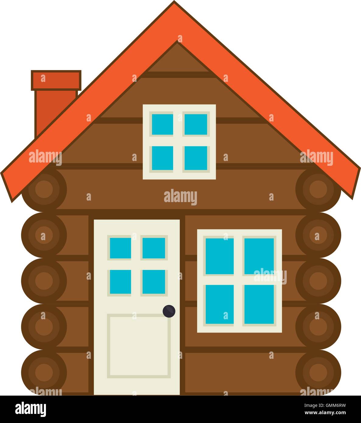 Wood log cabine Stock Vector Images - Alamy