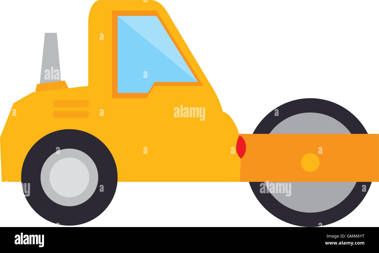 steamroller construction truck Stock Vector Image & Art - Alamy