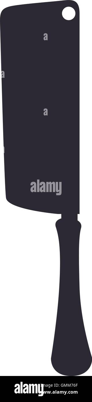 cleaver meat knife utensil Stock Vector Image & Art - Alamy