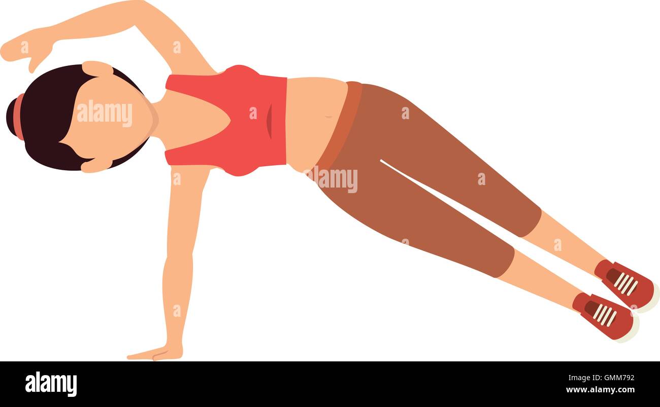 workout girl training exercises Stock Vector Image & Art - Alamy