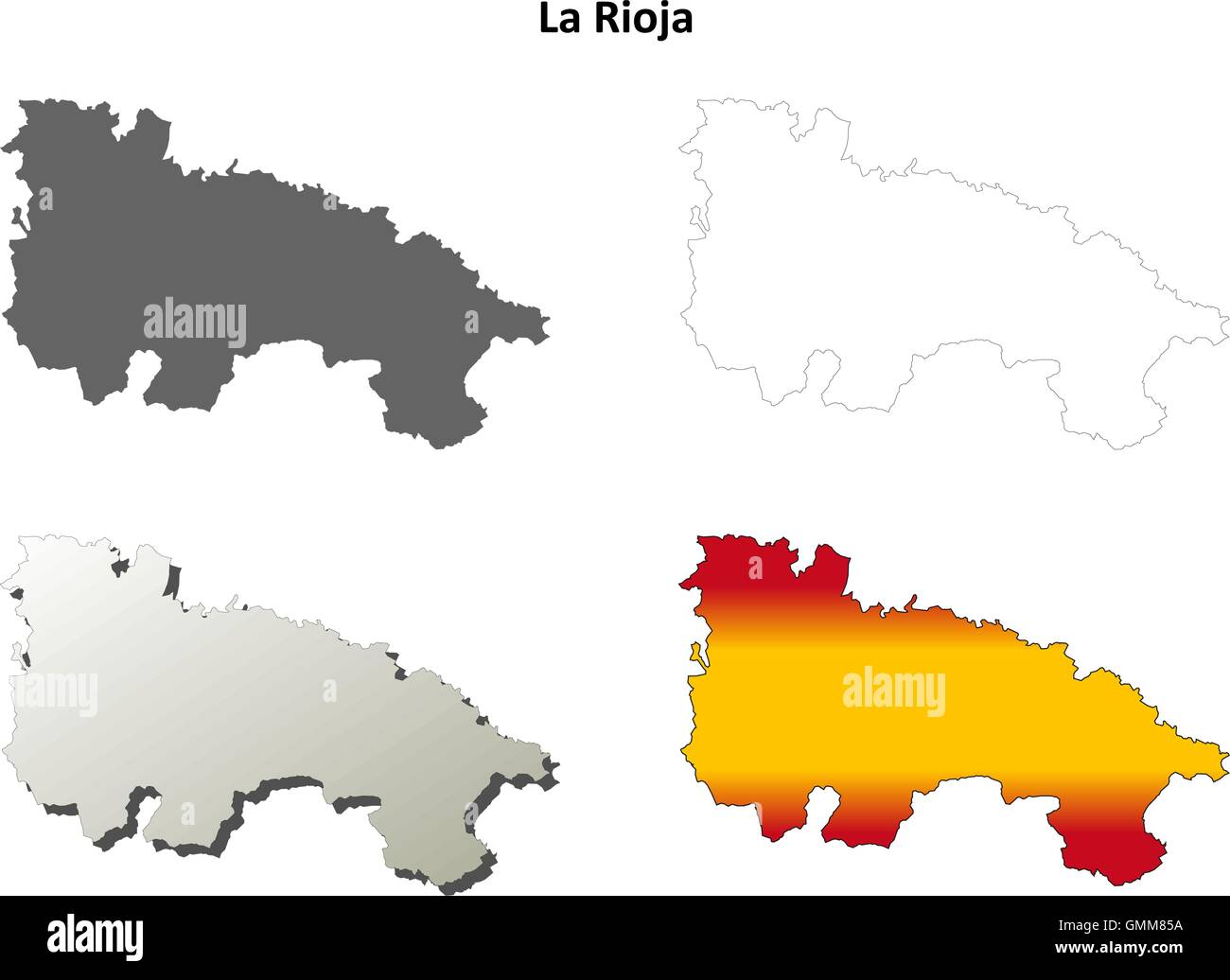 La Rioja blank detailed outline map set Stock Vector Image & Art - Alamy