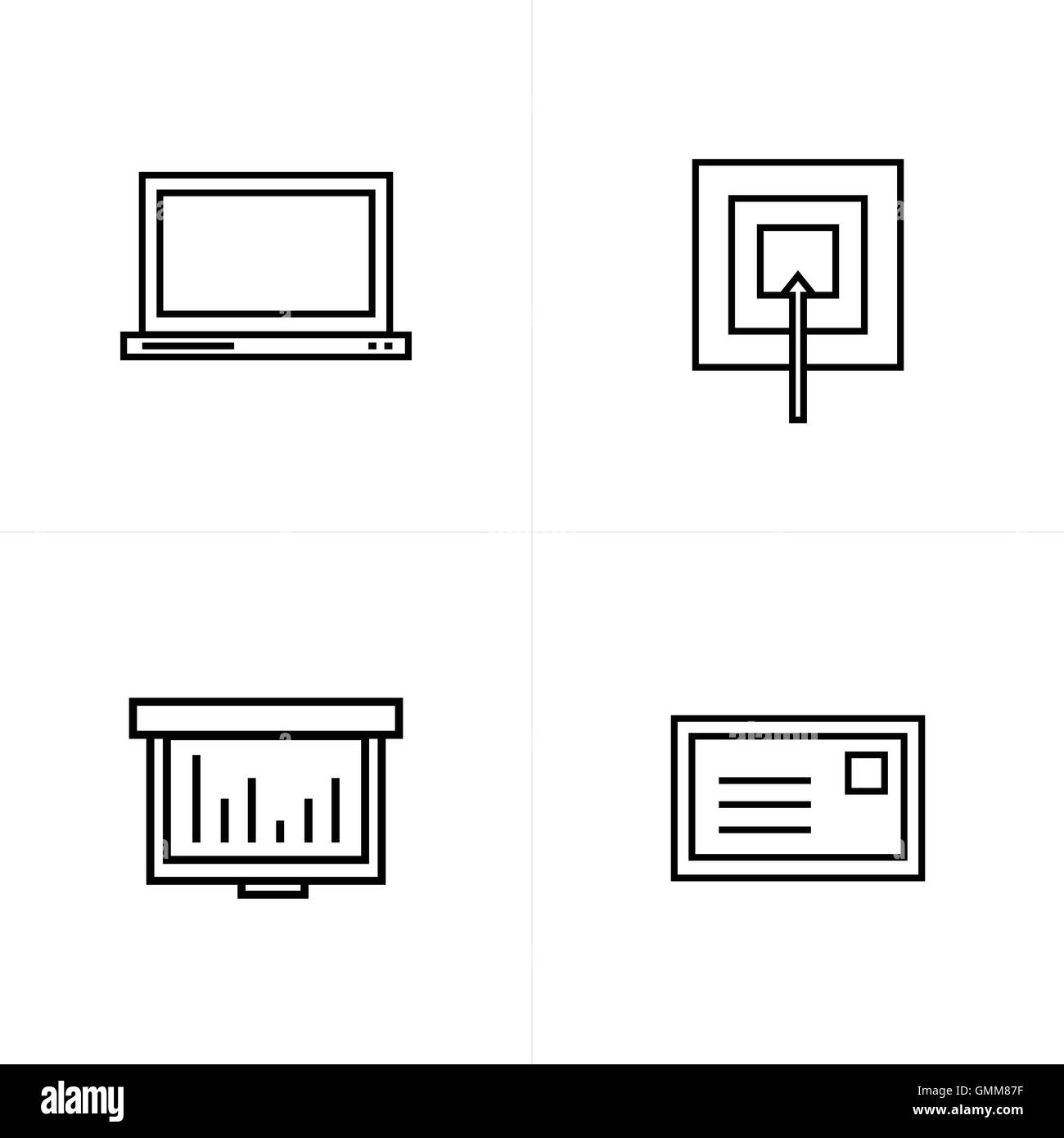 Laptop email symbol icons Cut Out Stock Images & Pictures - Alamy