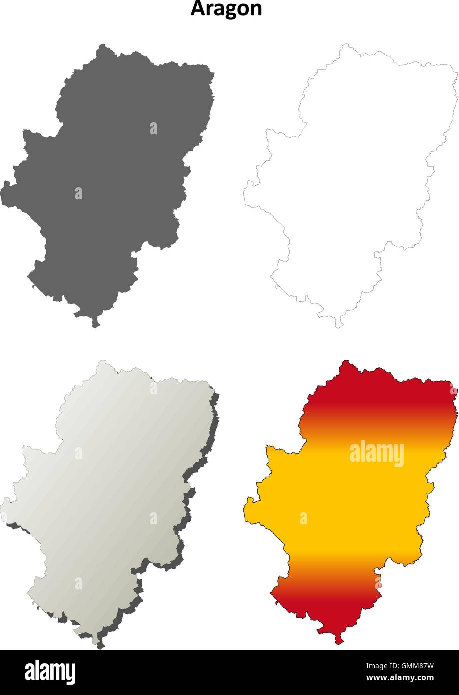 Aragon map hi-res stock photography and images - Alamy