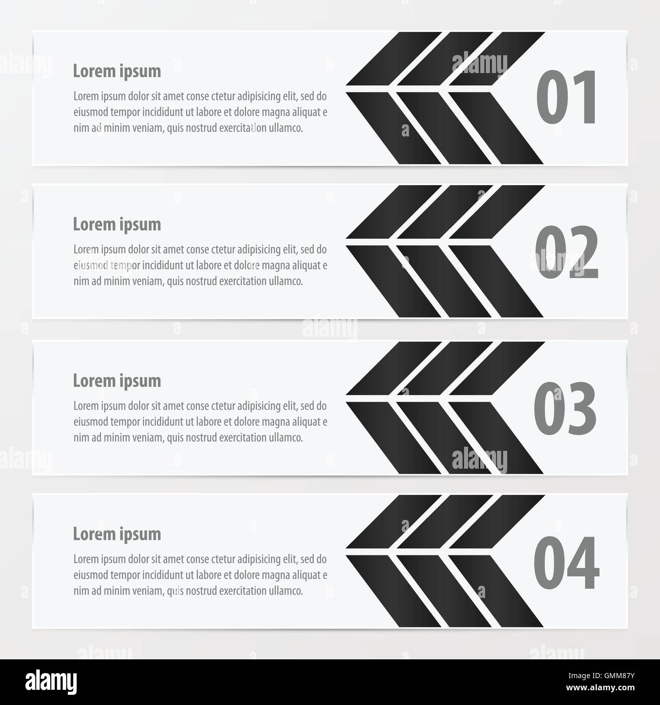 Arrow Banner template black and white color Stock Vector Image & Art ...