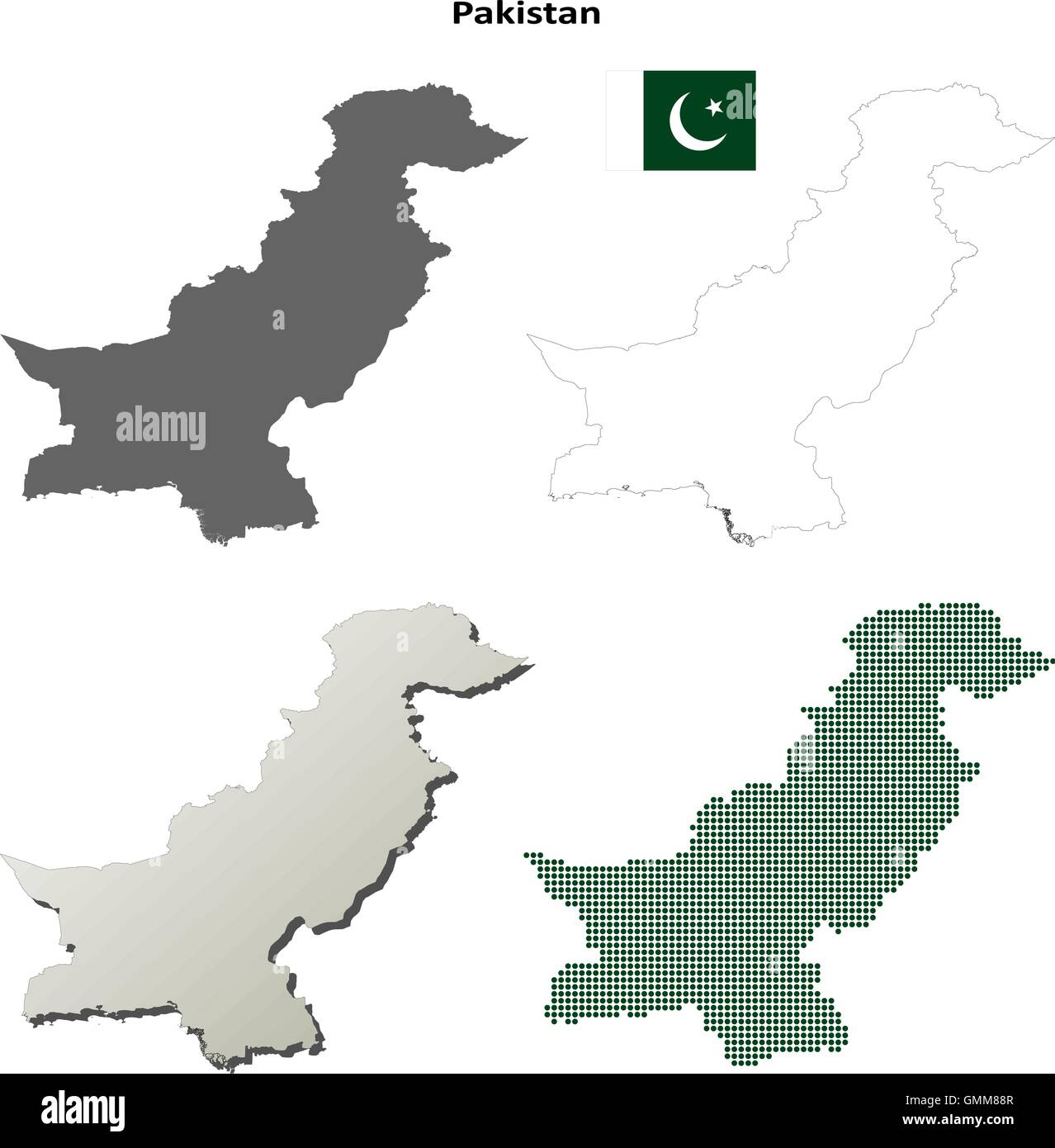 India and pakistan flag map hi-res stock photography and images - Alamy
