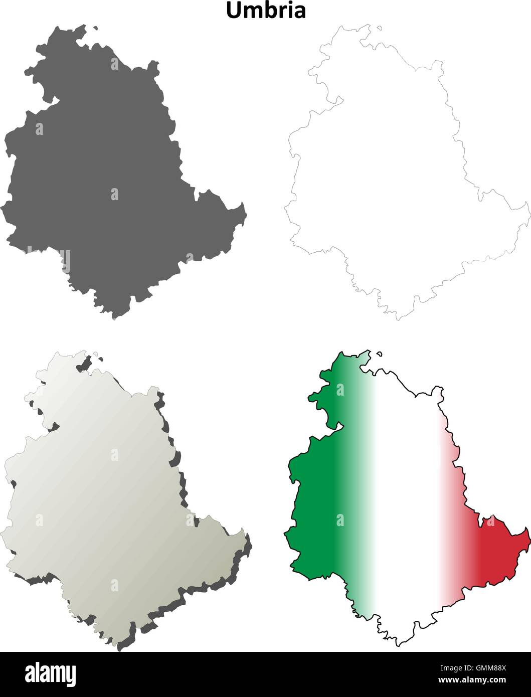 Map of umbria hi-res stock photography and images - Alamy