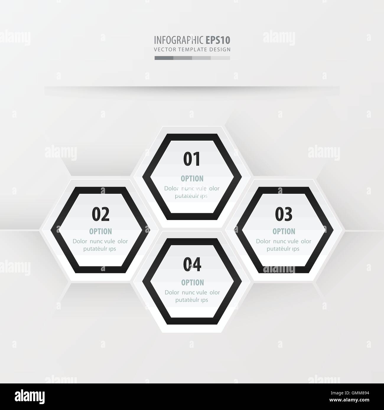 Hexagon presentation black and white color Stock Vector Image & Art - Alamy