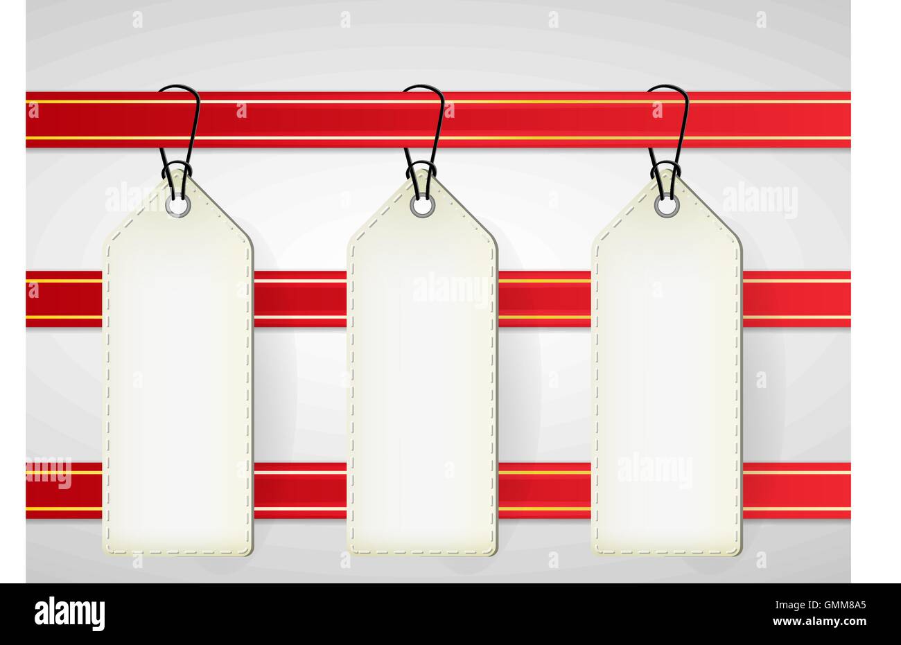 white price tags on red ribbon Stock Vector Image & Art - Alamy