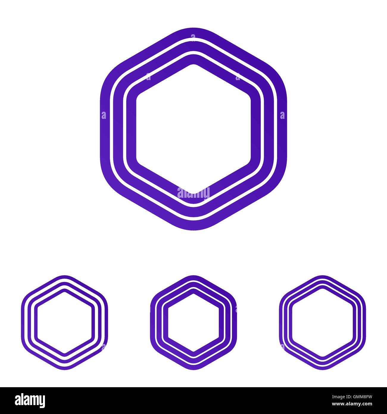 Purple six corner logo design set Stock Vector Image & Art - Alamy