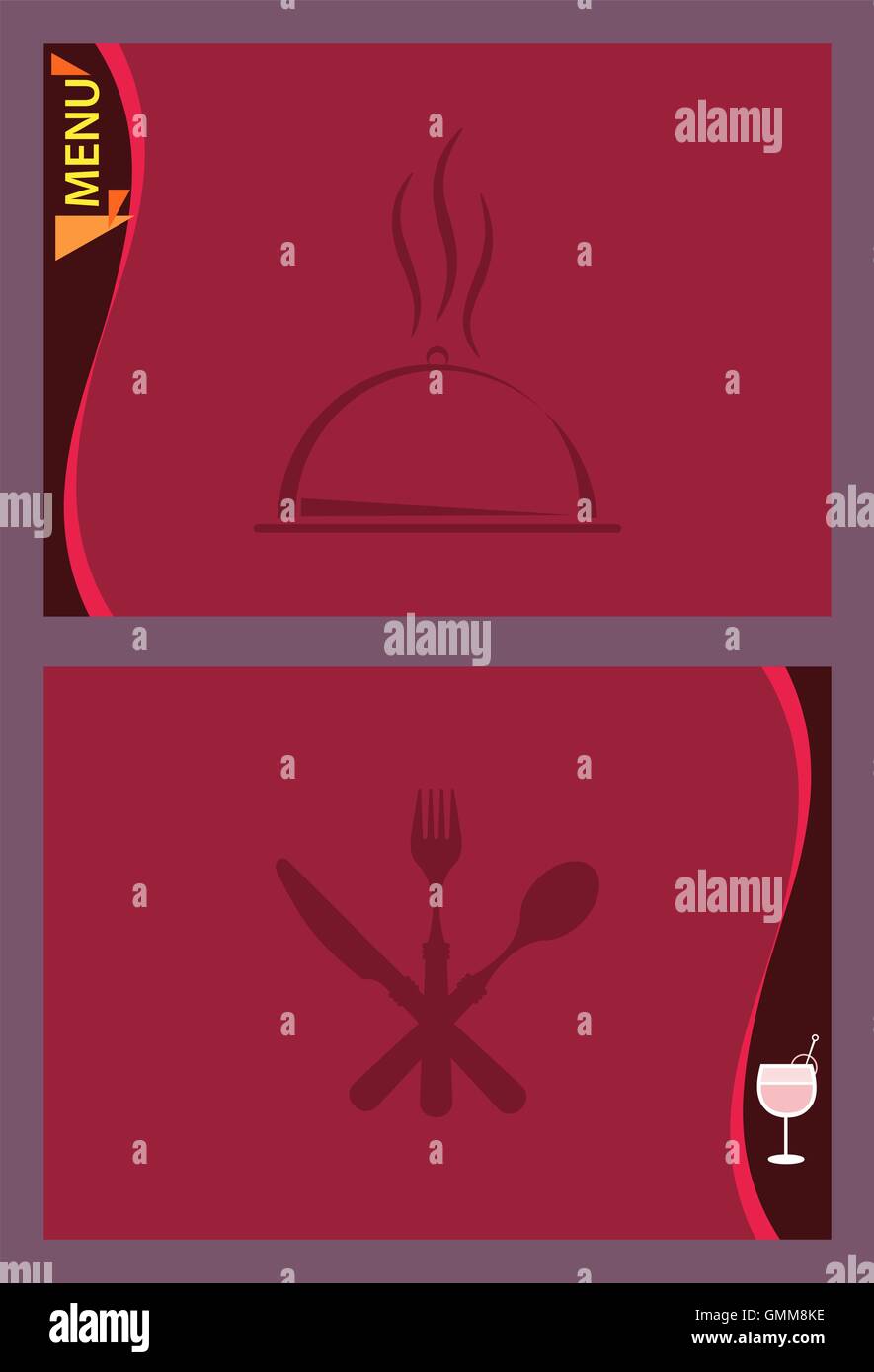 Menu Card Design Template Stock Vector Image & Art - Alamy