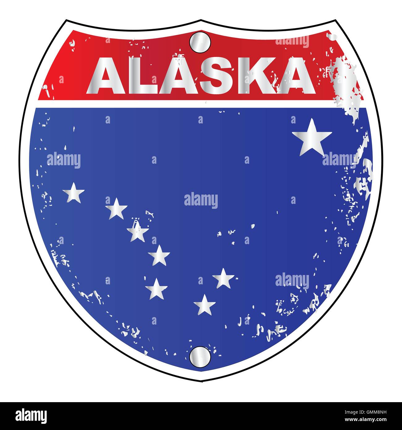Alaska Red Flag Stock Vector Images - Alamy