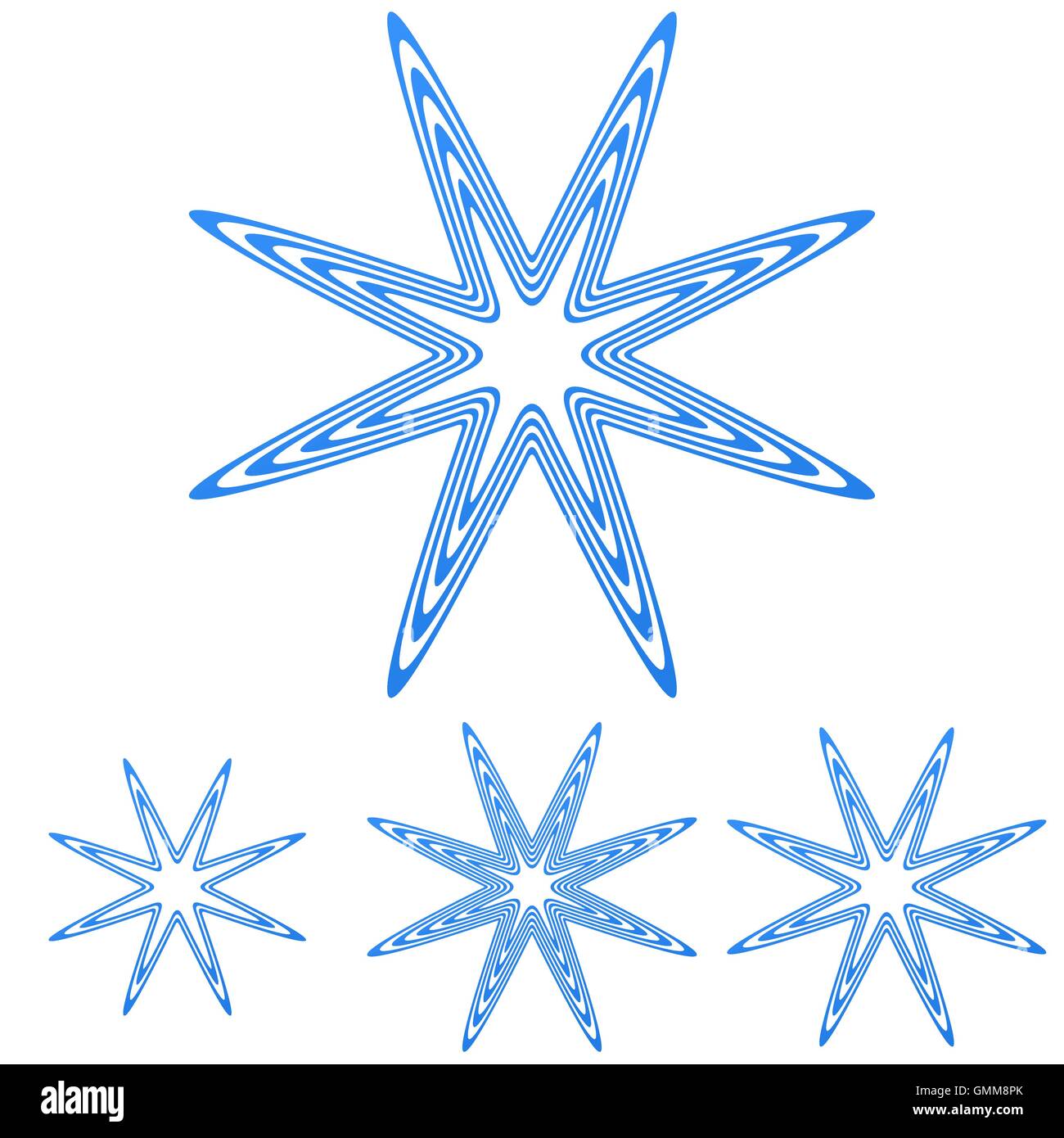 Blue line star logo design set Stock Vector Image & Art - Alamy
