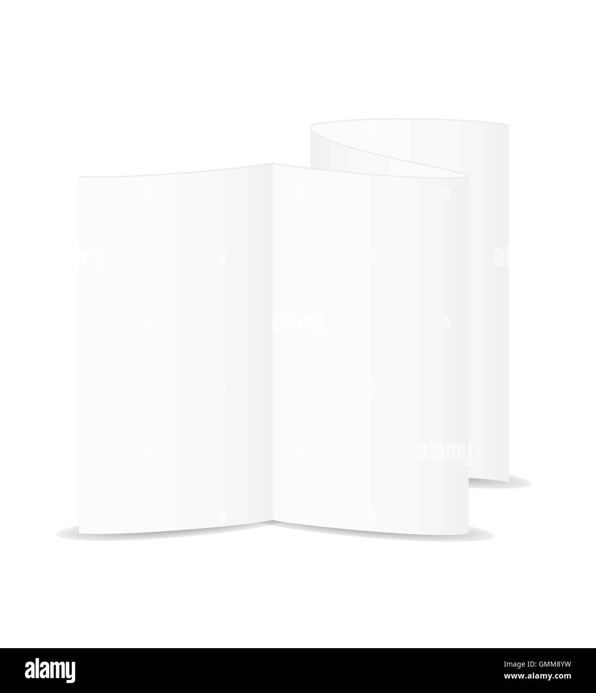 white blank folded paper Stock Vector Image & Art - Alamy