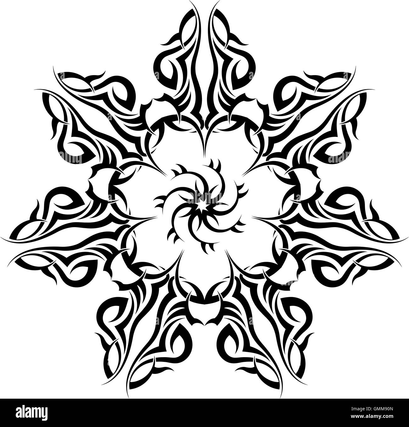 Folk circular tribal design motif Cut Out Stock Images & Pictures - Alamy