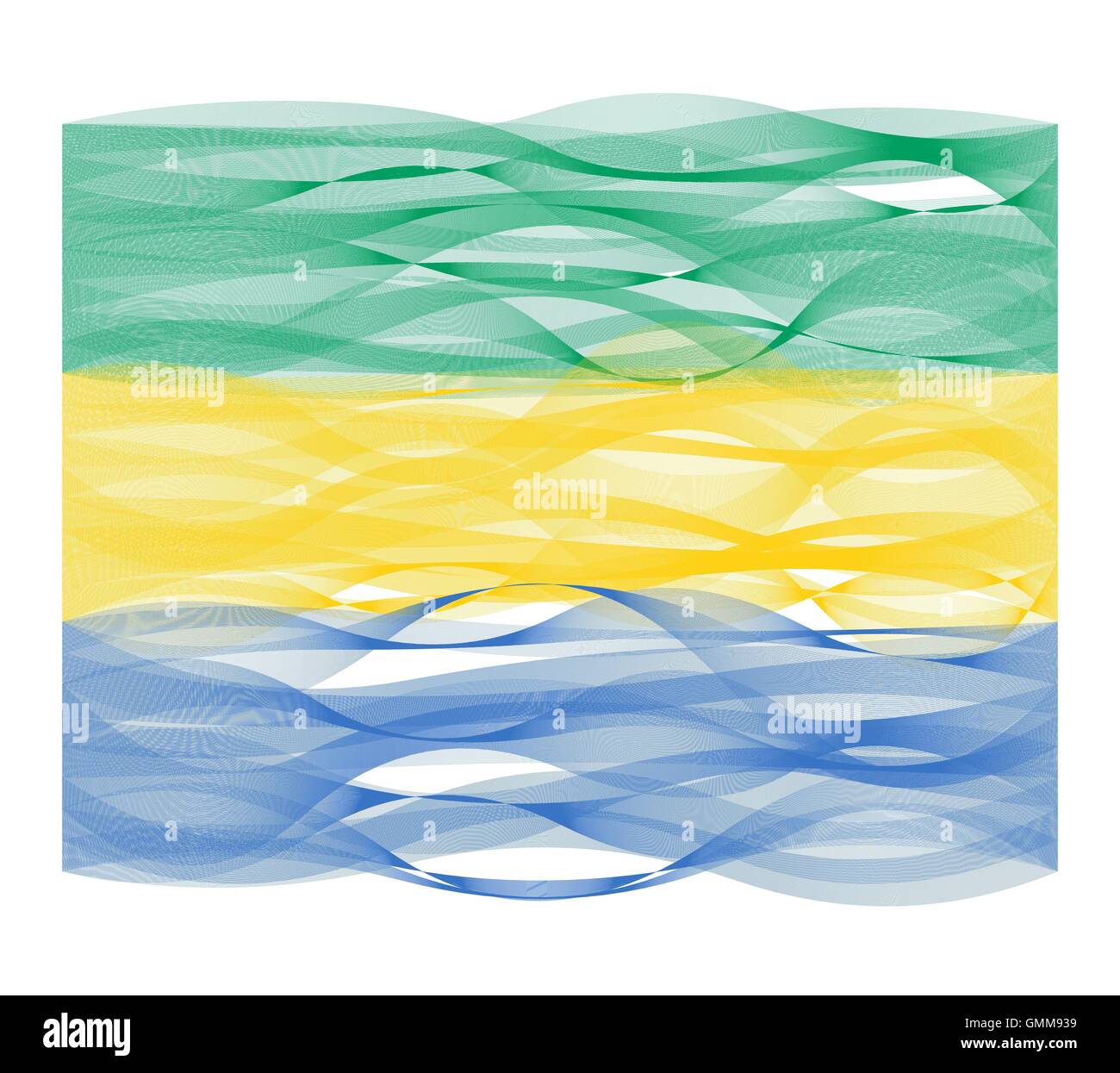 Wave line flag of Gabon Stock Vector Image & Art - Alamy