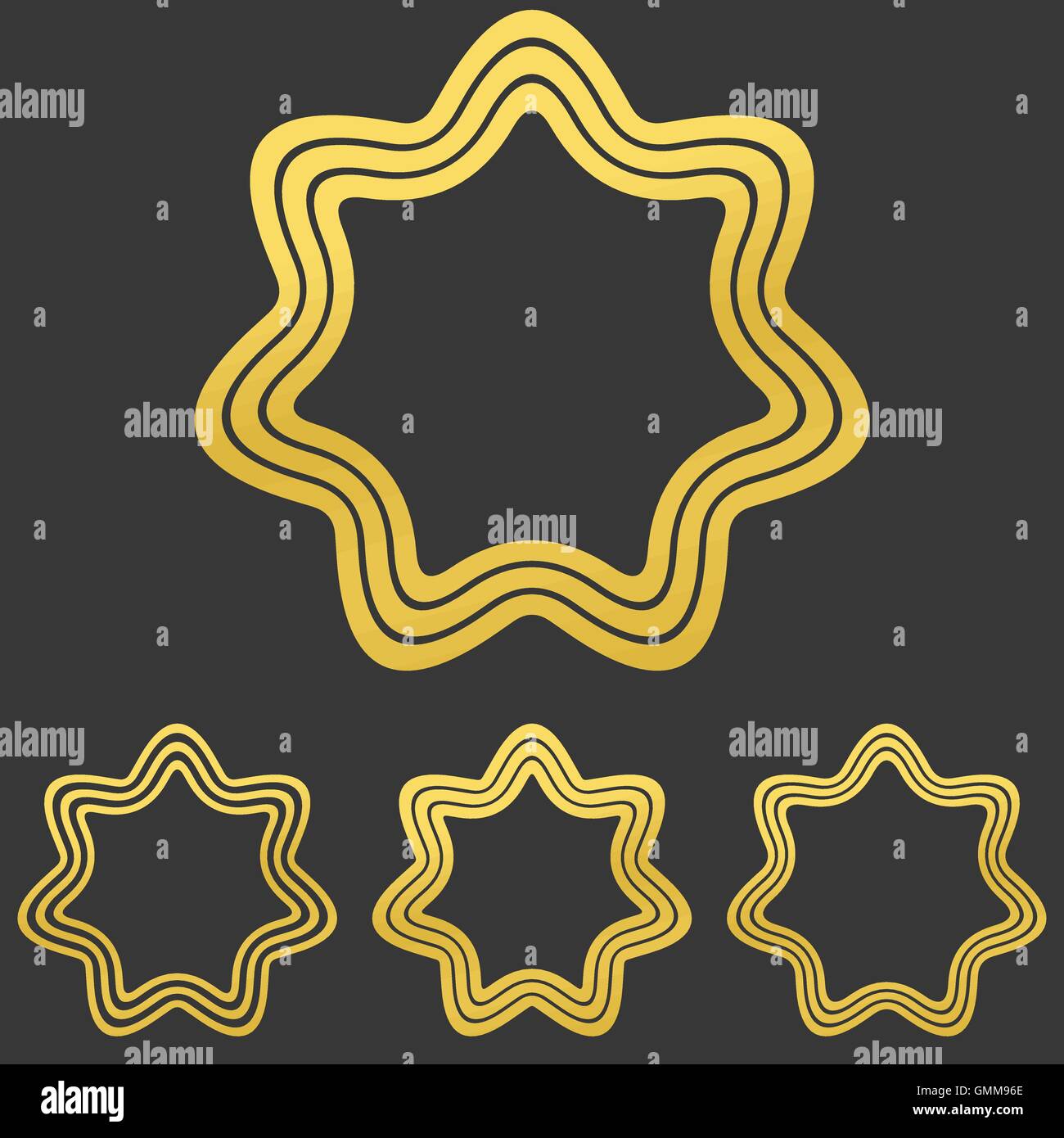 Golden line star logo hi-res stock photography and images - Alamy