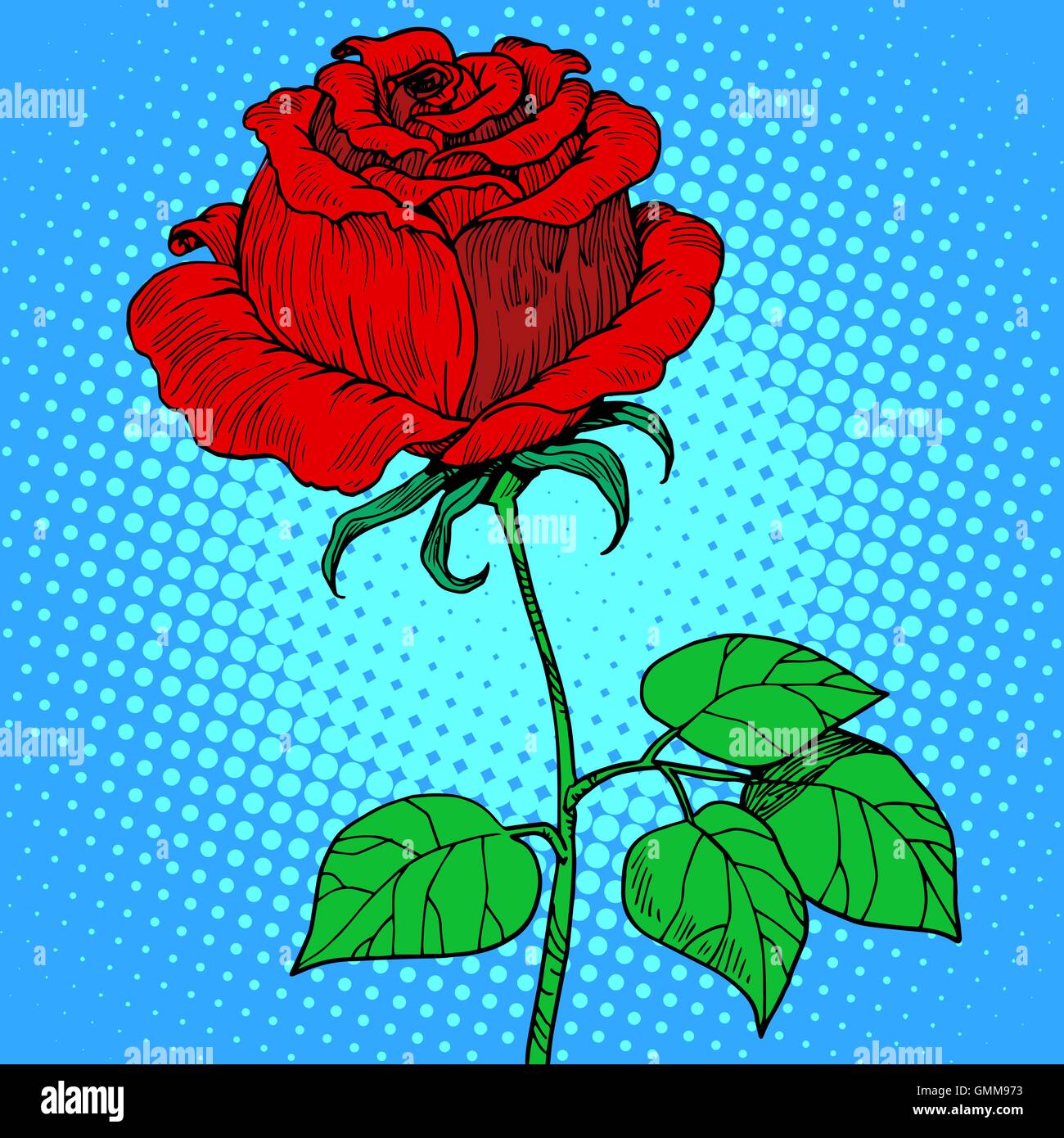 Green nature rose Stock Vector Images - Alamy