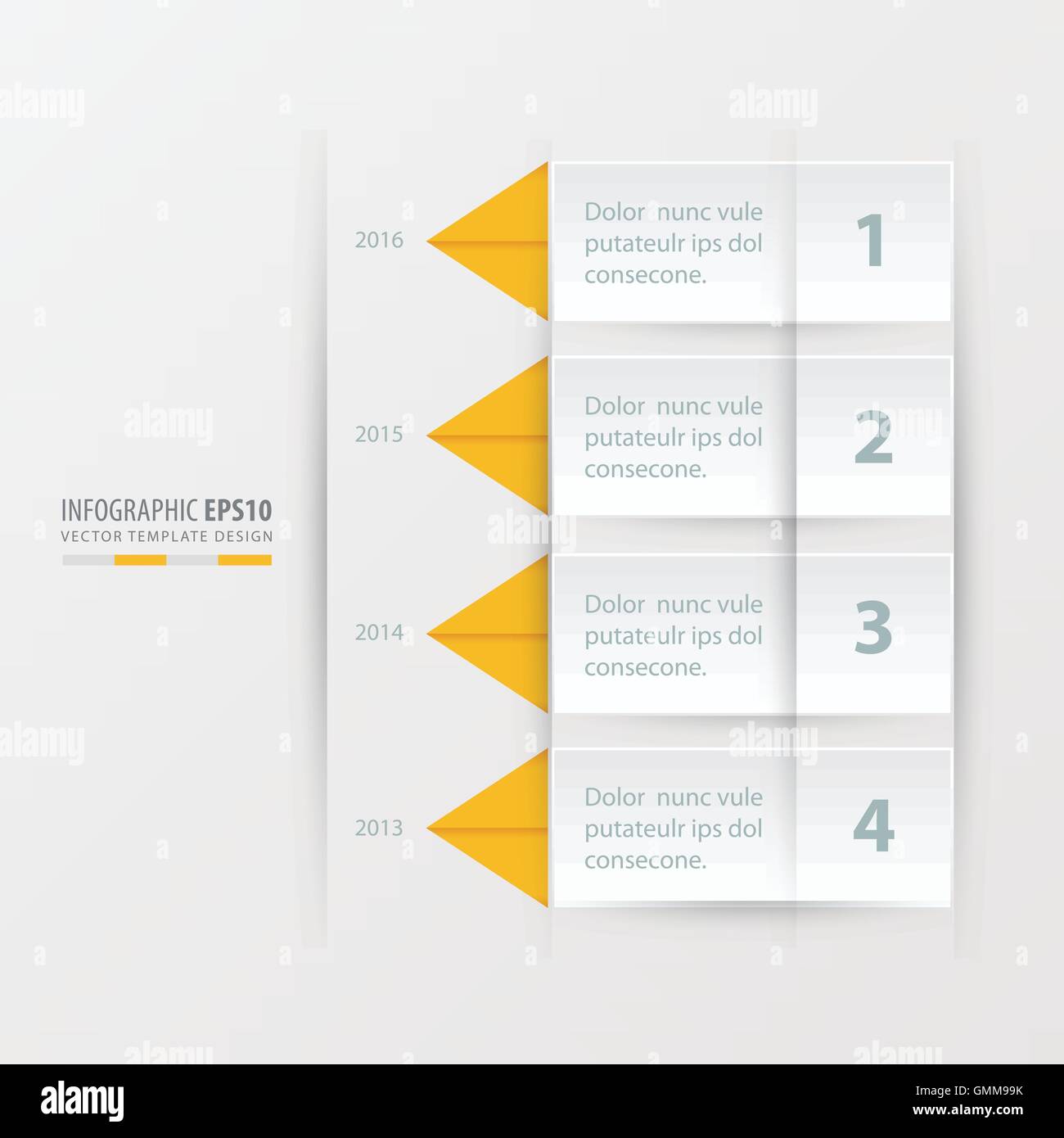 timeline report template yellow color Stock Vector Image & Art - Alamy