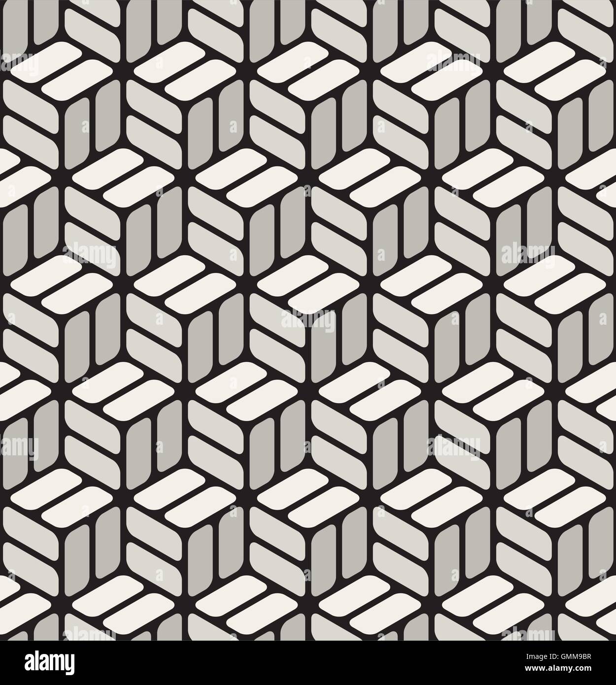 Vector Seamless Black & White Rounded Corner Rectangles Cubic Pavement ... Vector Seamless Black & White Rounded Corner Rectangles Cubic Pavement ...