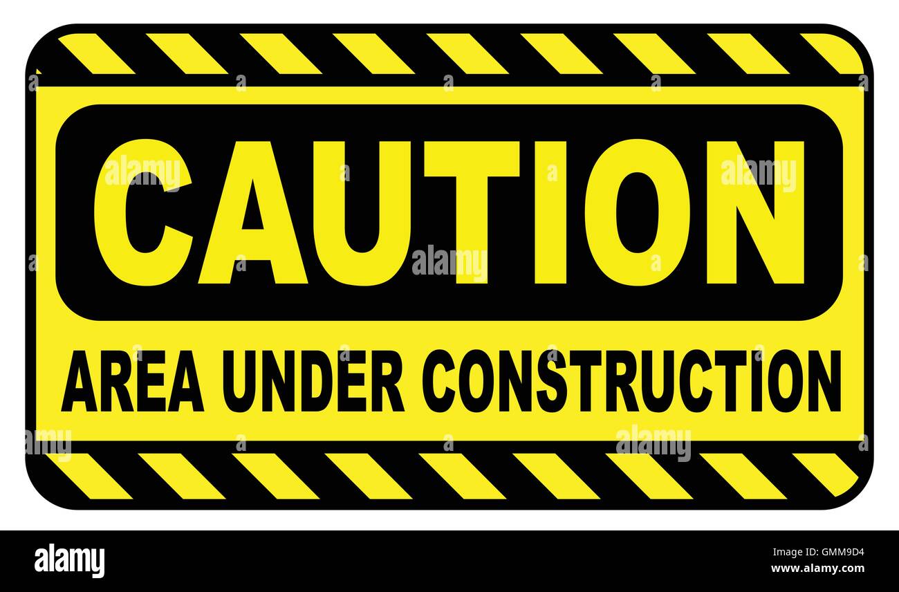 Caution Area Under Construction Stock Vector Image & Art - Alamy