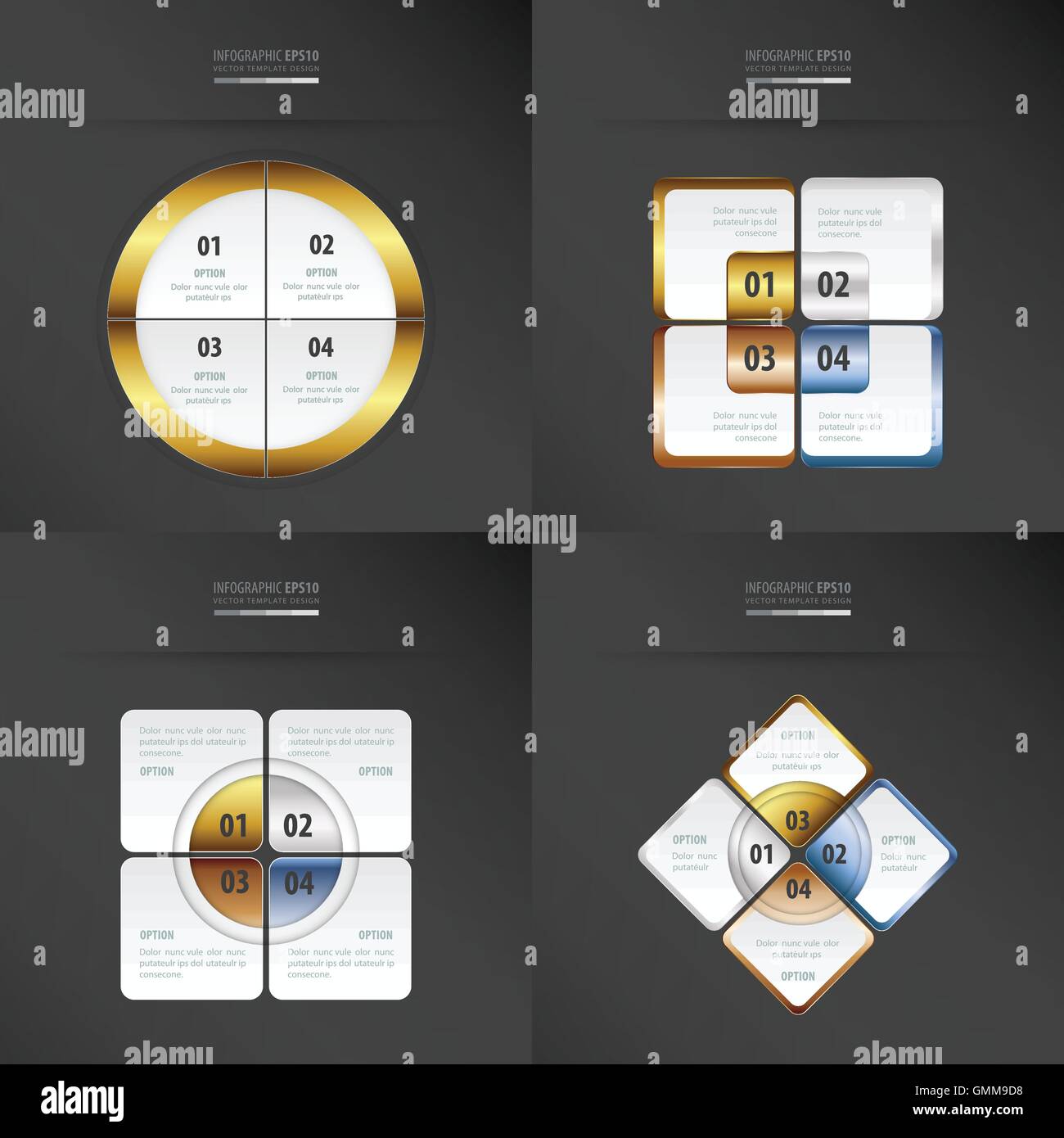 Blue brochure template set Stock Vector Images - Alamy