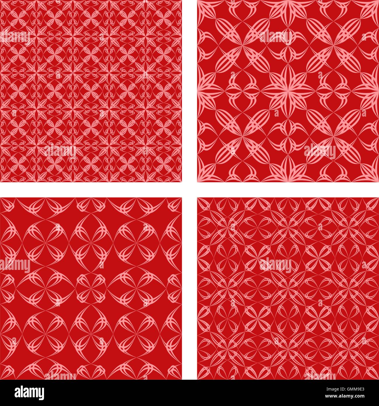 Red seamless pattern background set Stock Vector Image & Art - Alamy