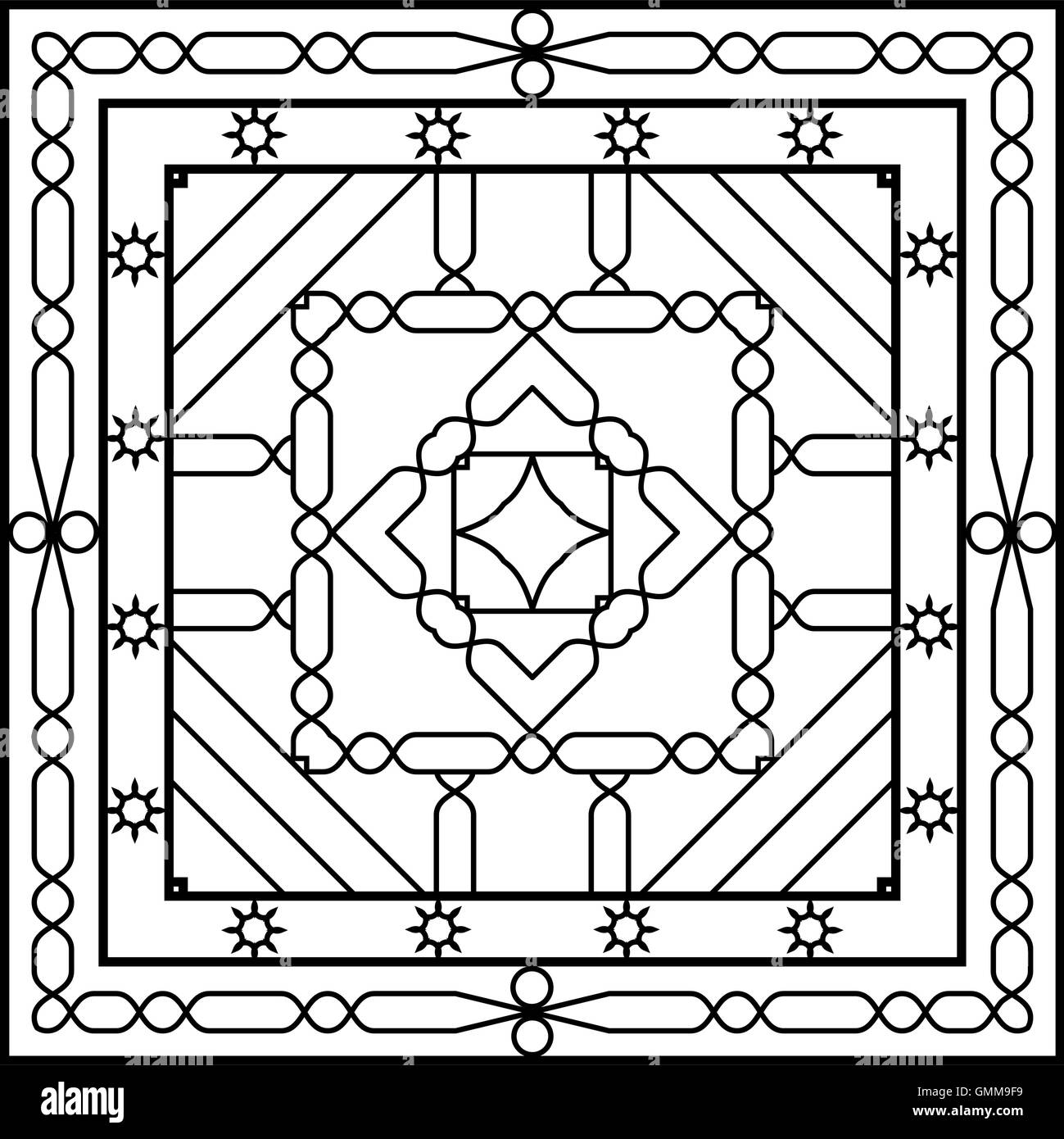 Ornate wrought iron grill Stock Vector Images - Alamy