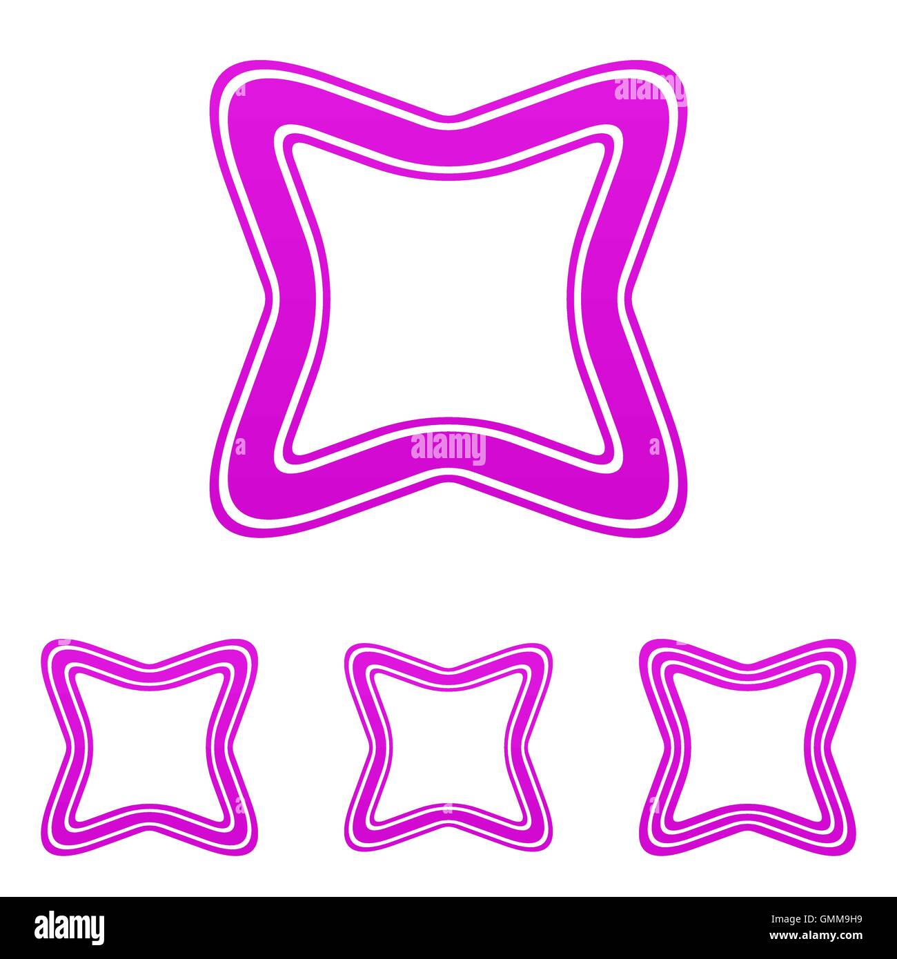 Magenta line square logo design set Stock Vector Image & Art - Alamy