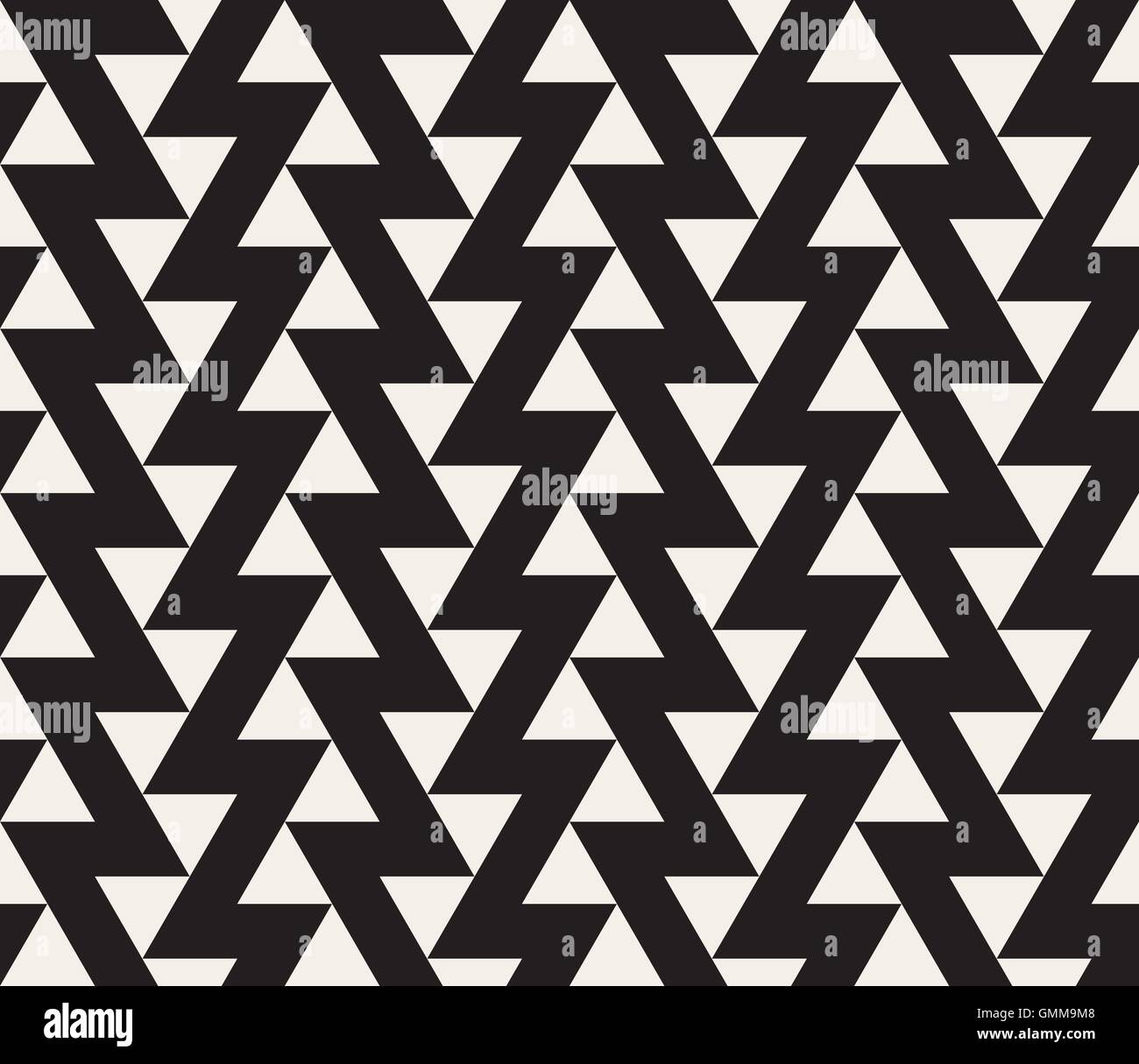 Vector Seamless Black and White Geometric Triangle ZigZag Line Tiling ...