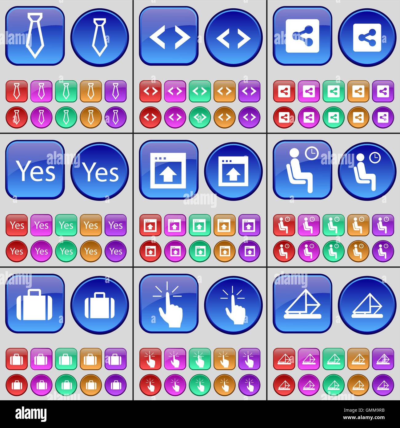 Tie, Code, Share, Yes, Window, Silhouette, Suitcase, Touch, Message. A ...